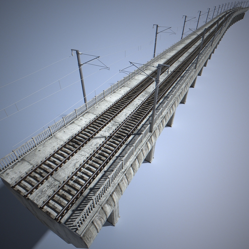 railway viaduct 3d model