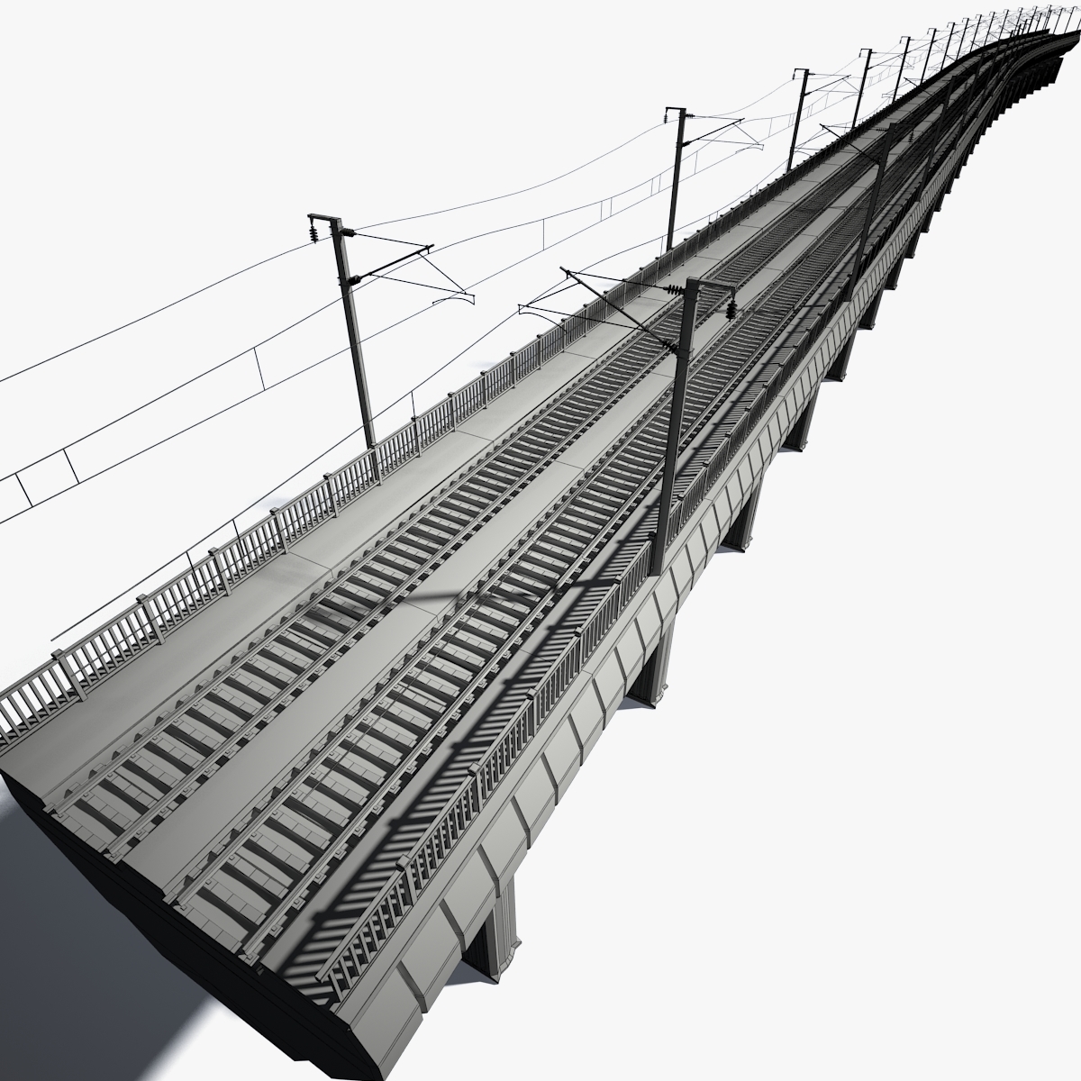 railway viaduct 3d model