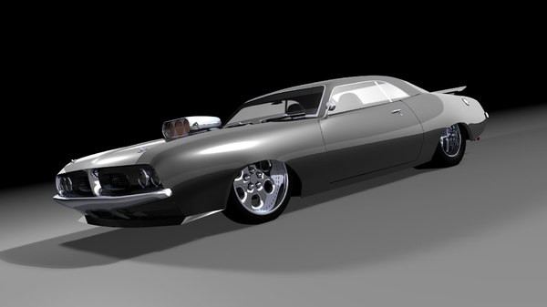classic drag car 3d model