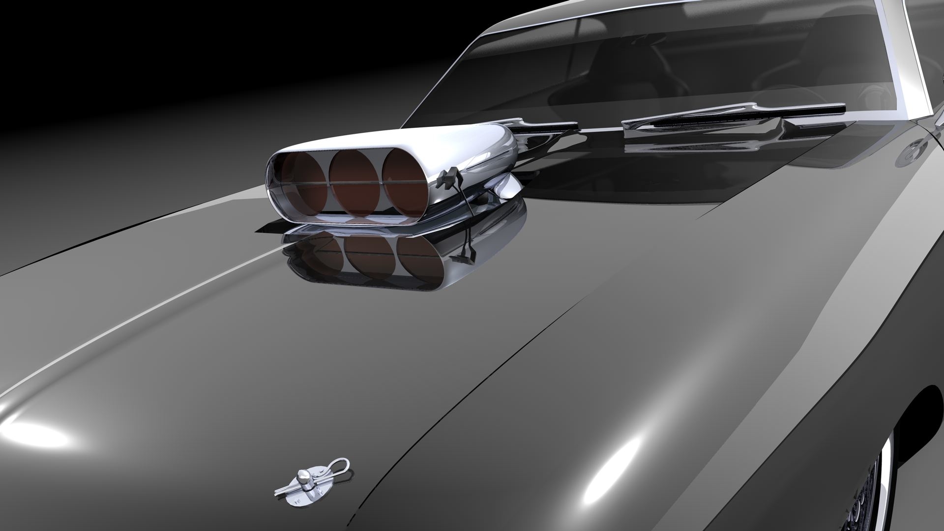 classic drag car 3d model