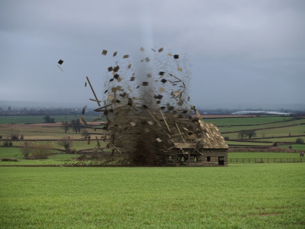 3d simulated animation tornado model