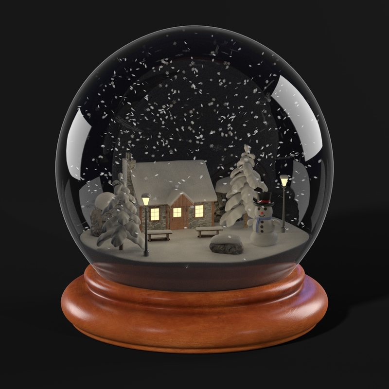 3d snow globe model