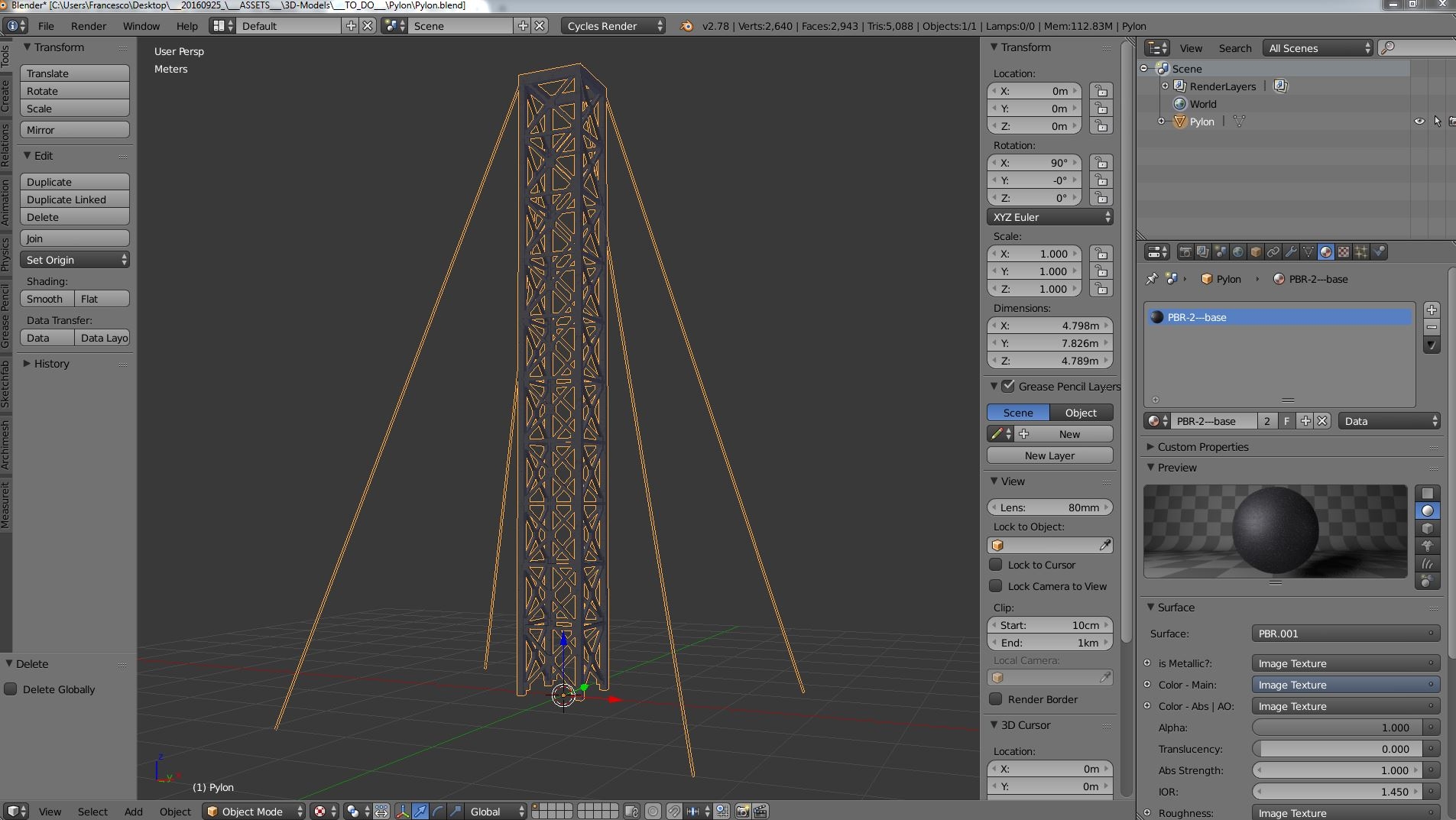 3d model of pylon