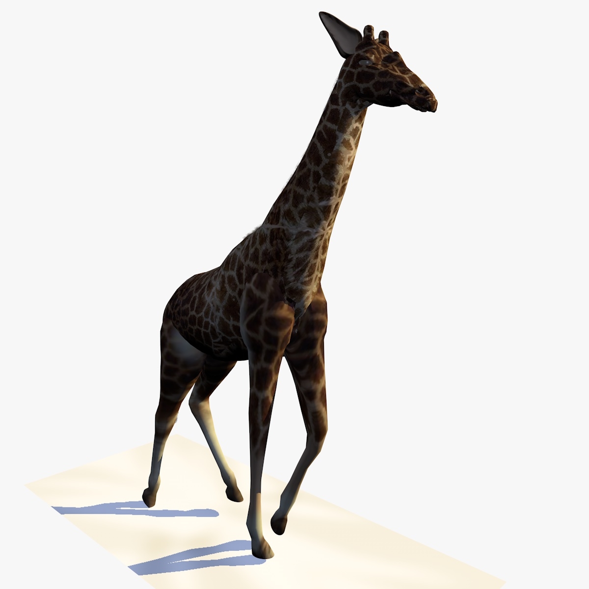 3d giraffe walking animation
