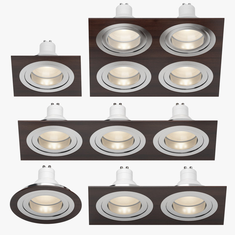 3d model downlight spotlights light