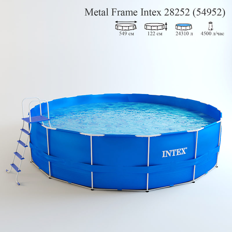 max metal frame intex swimming pool