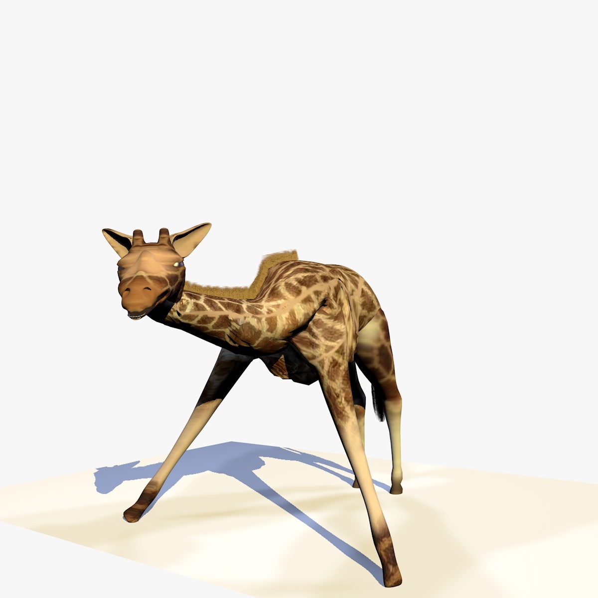 modelo 3d Jirafa animada comiendo hierba - TurboSquid 1084039