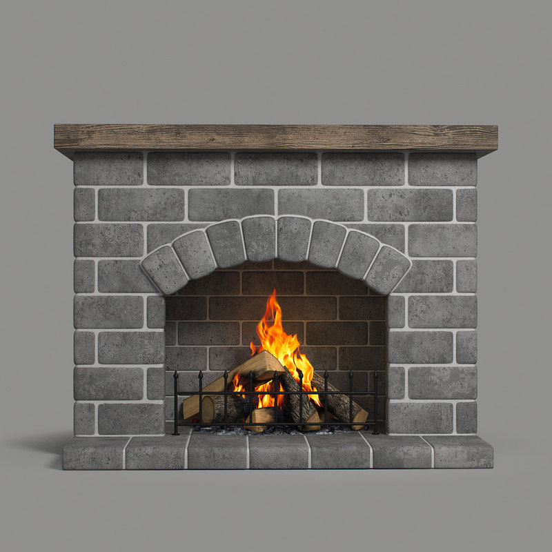 3d max fireplace place