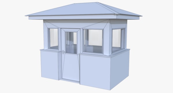 guard building interior 3d model