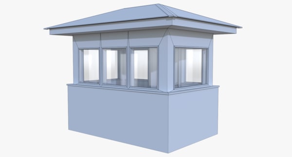guard building interior 3d model