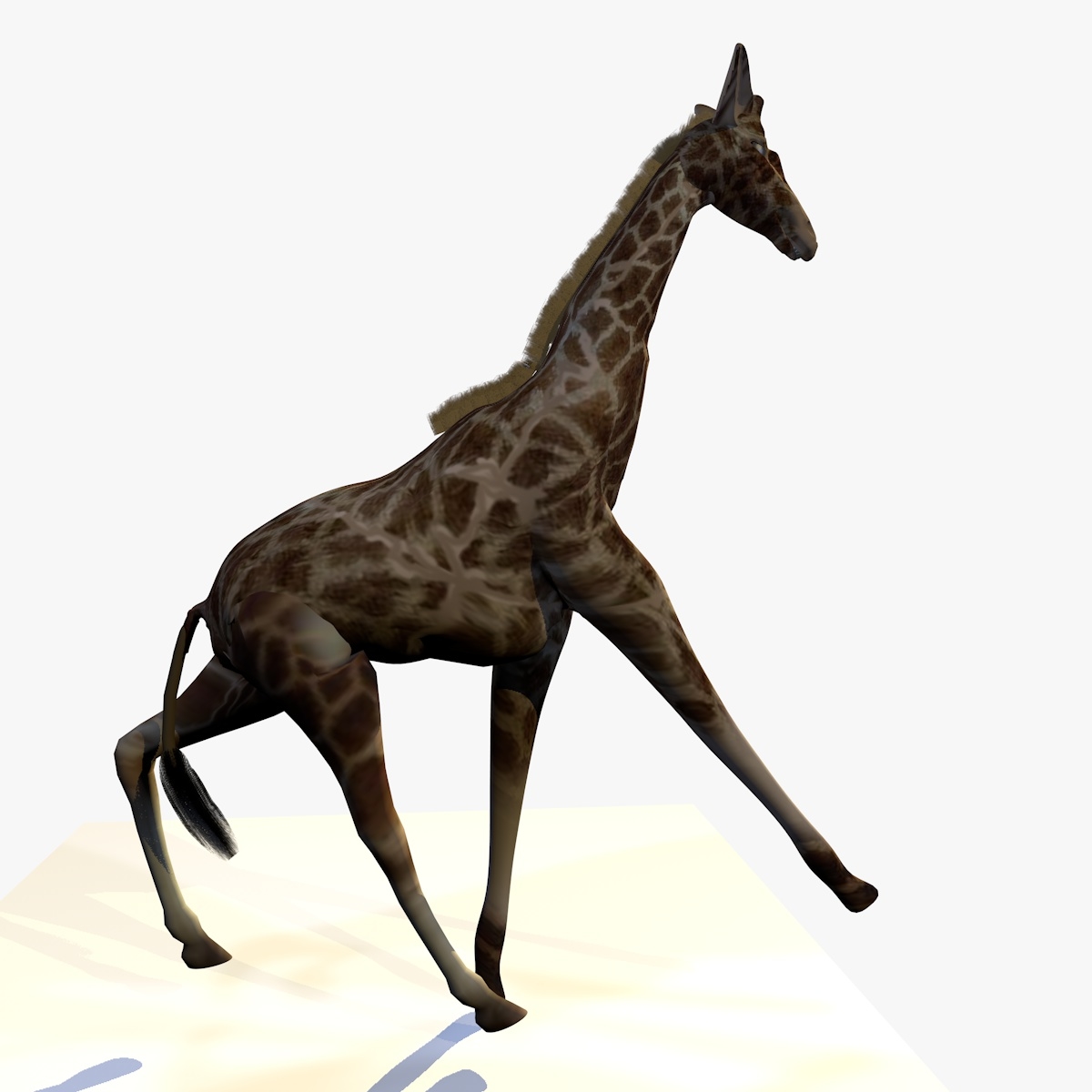 3d model giraffe running animation