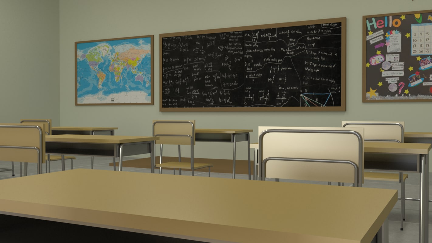 3ds classroom blender dae