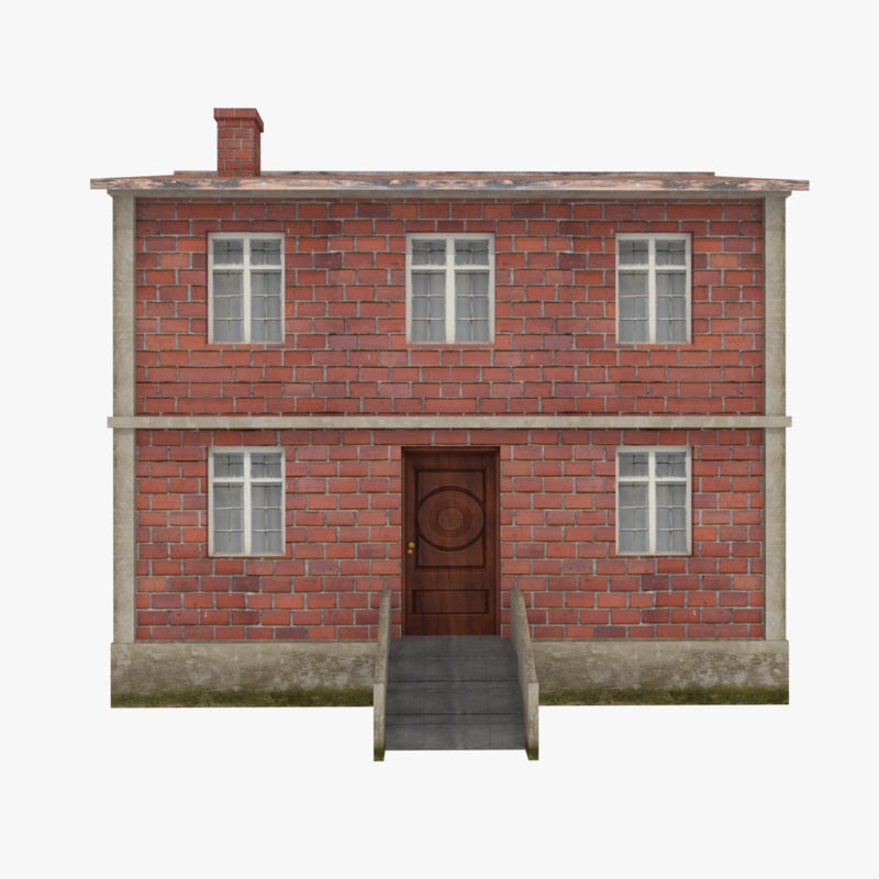 3d model brick house