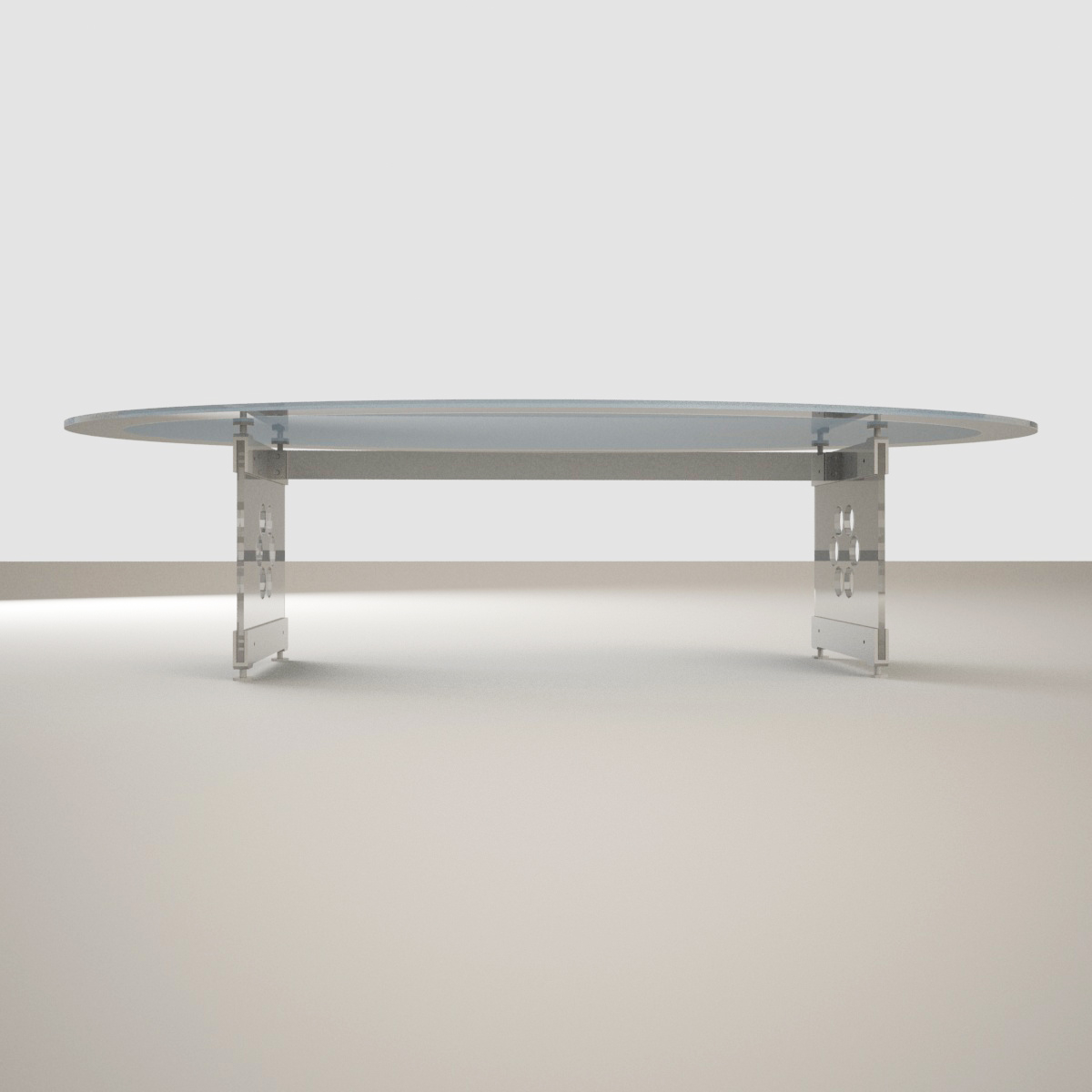 3d model realistic glass table