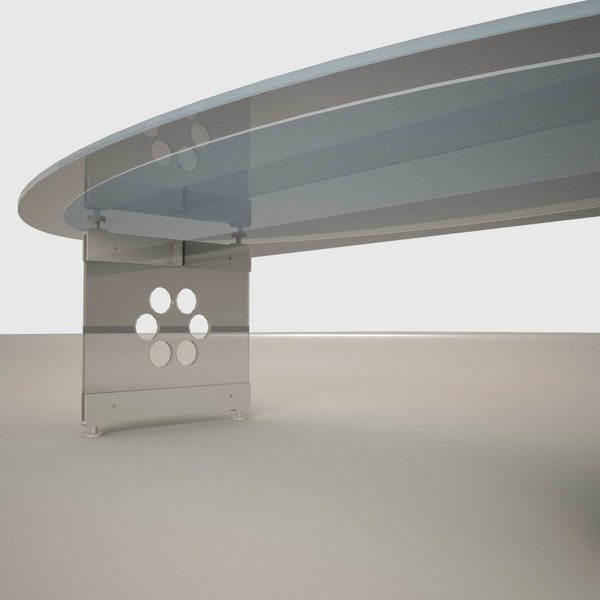 3d model realistic glass table