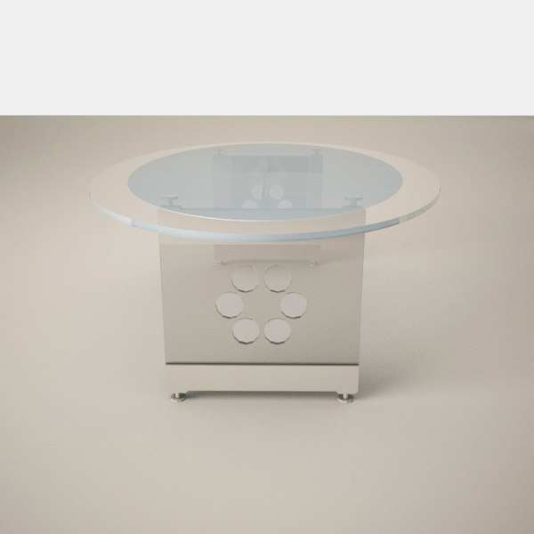 3d model realistic glass table