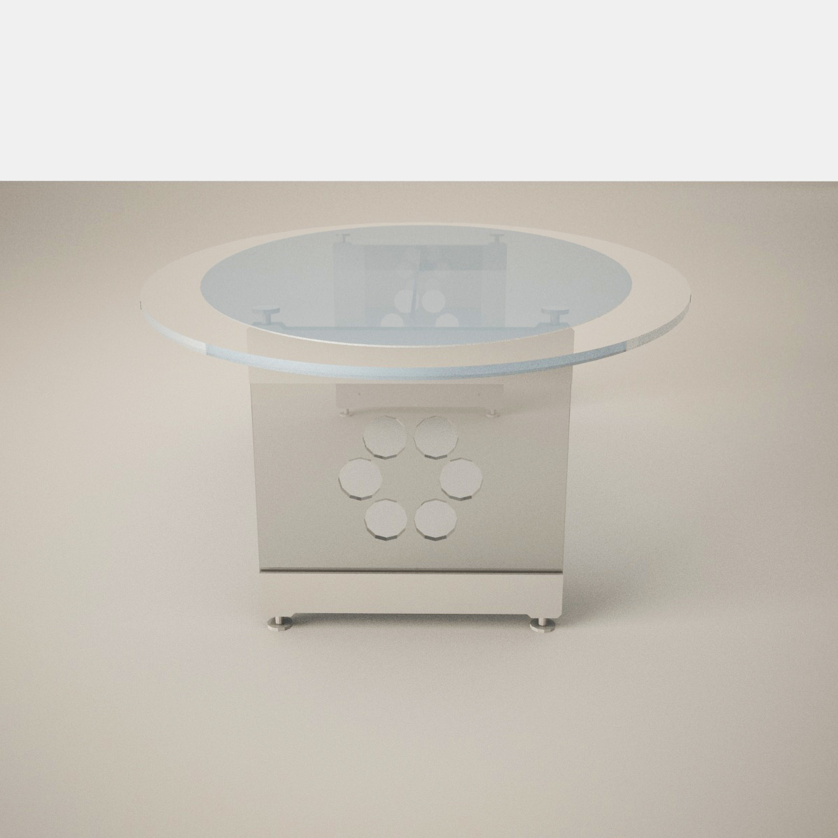 3d model realistic glass table