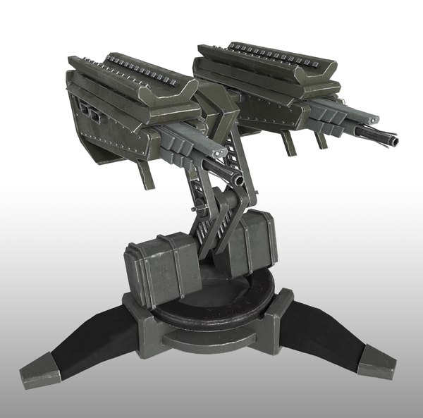 3d 8 sci-fi turrets