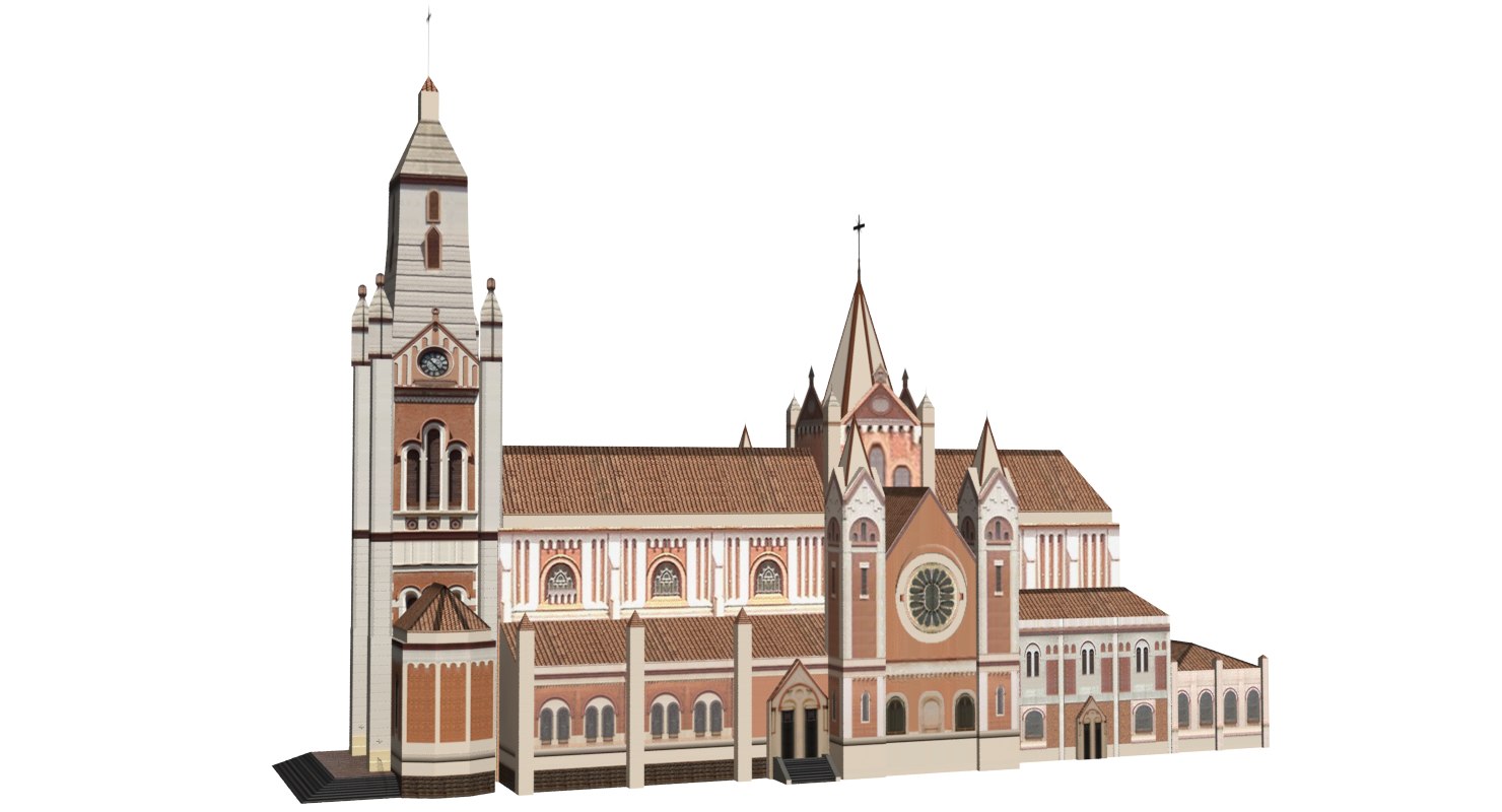 3d model roman catholic church building