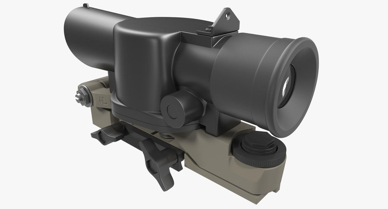 scope mount assault rifle 3d max