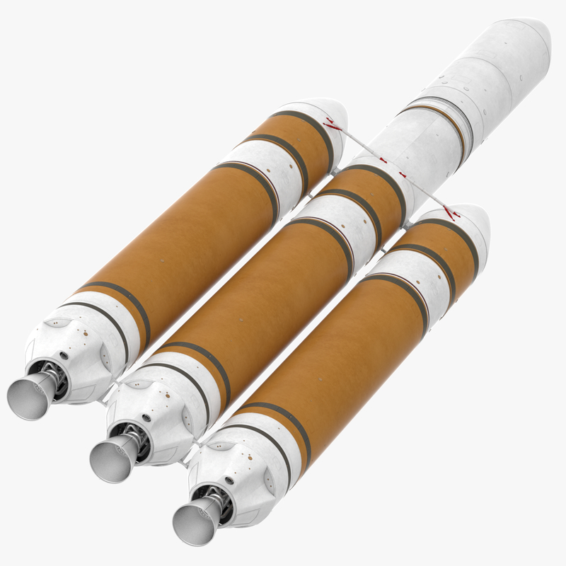 delta iv heavy rocket 3d model