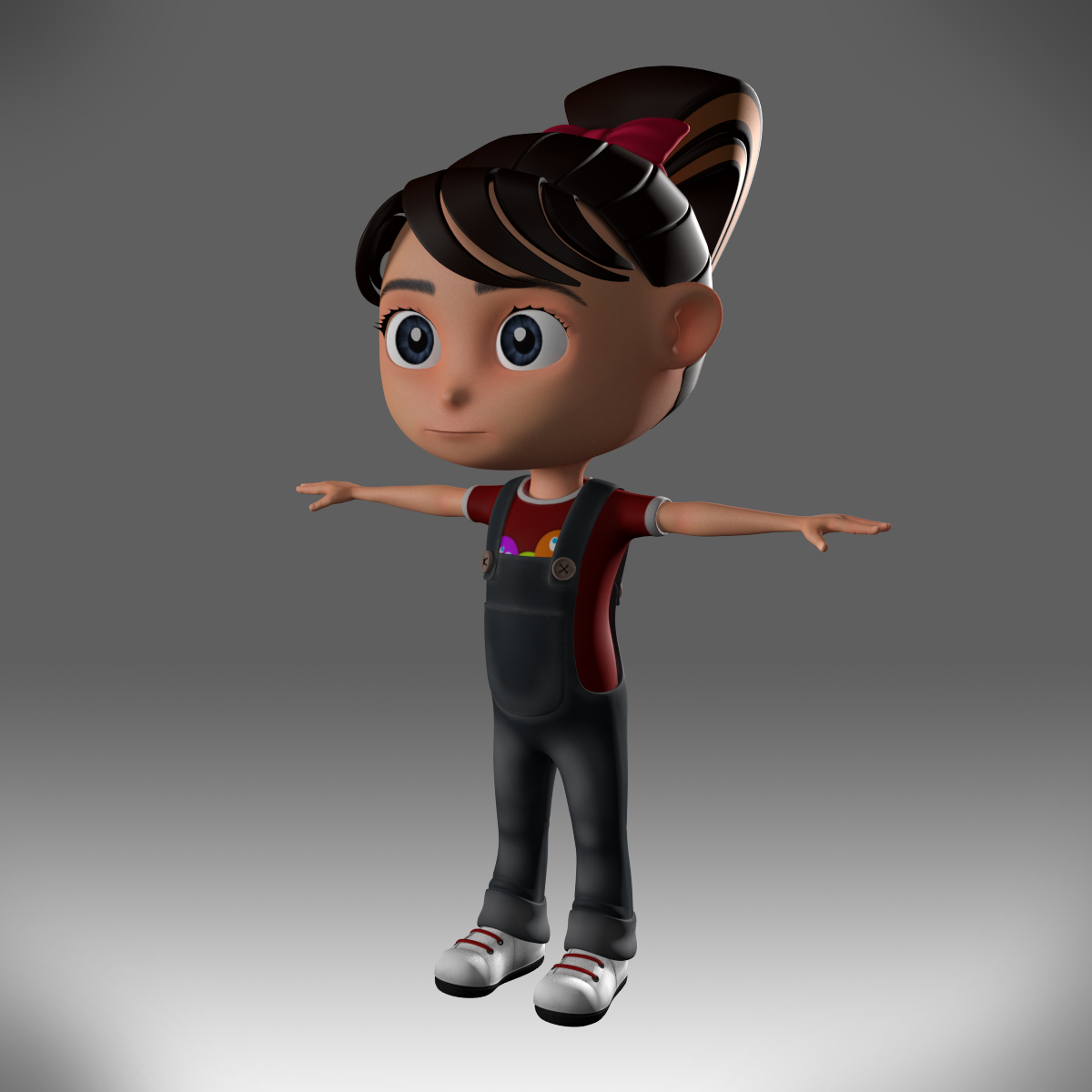 cartoon kid 3d model