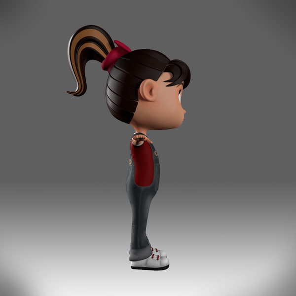 cartoon kid 3d model