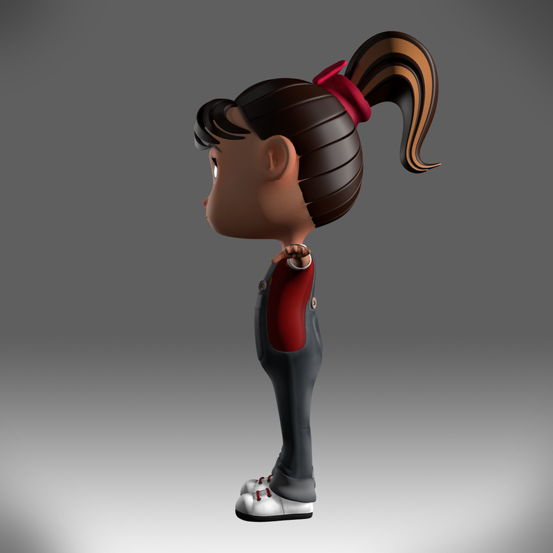 cartoon kid 3d model