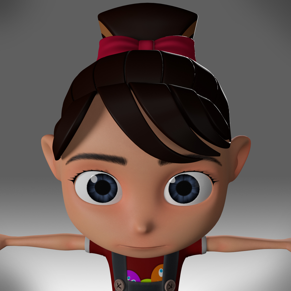 cartoon kid 3d model