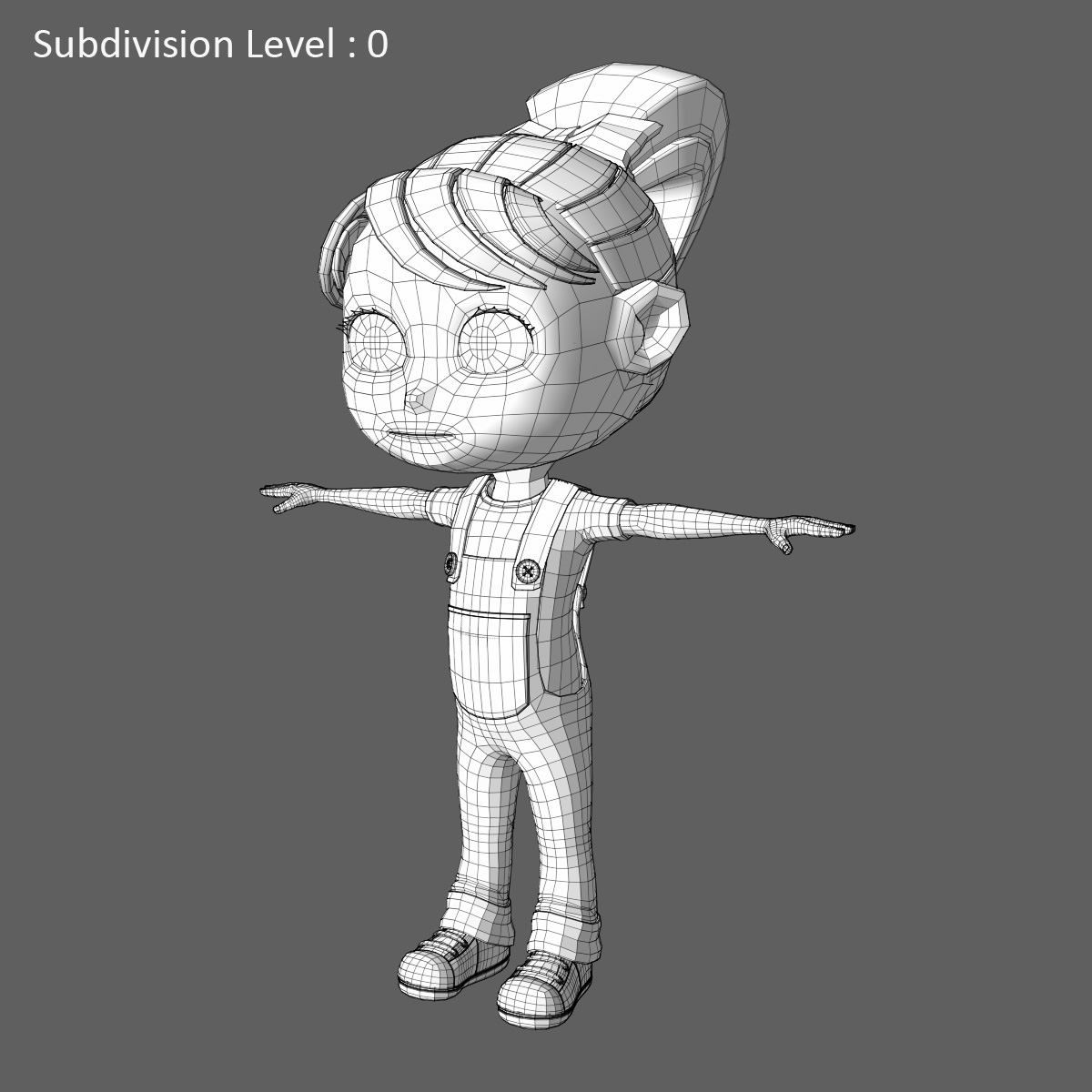 cartoon kid 3d model