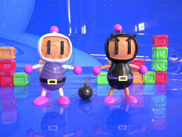 3d model of cartoon bomberman