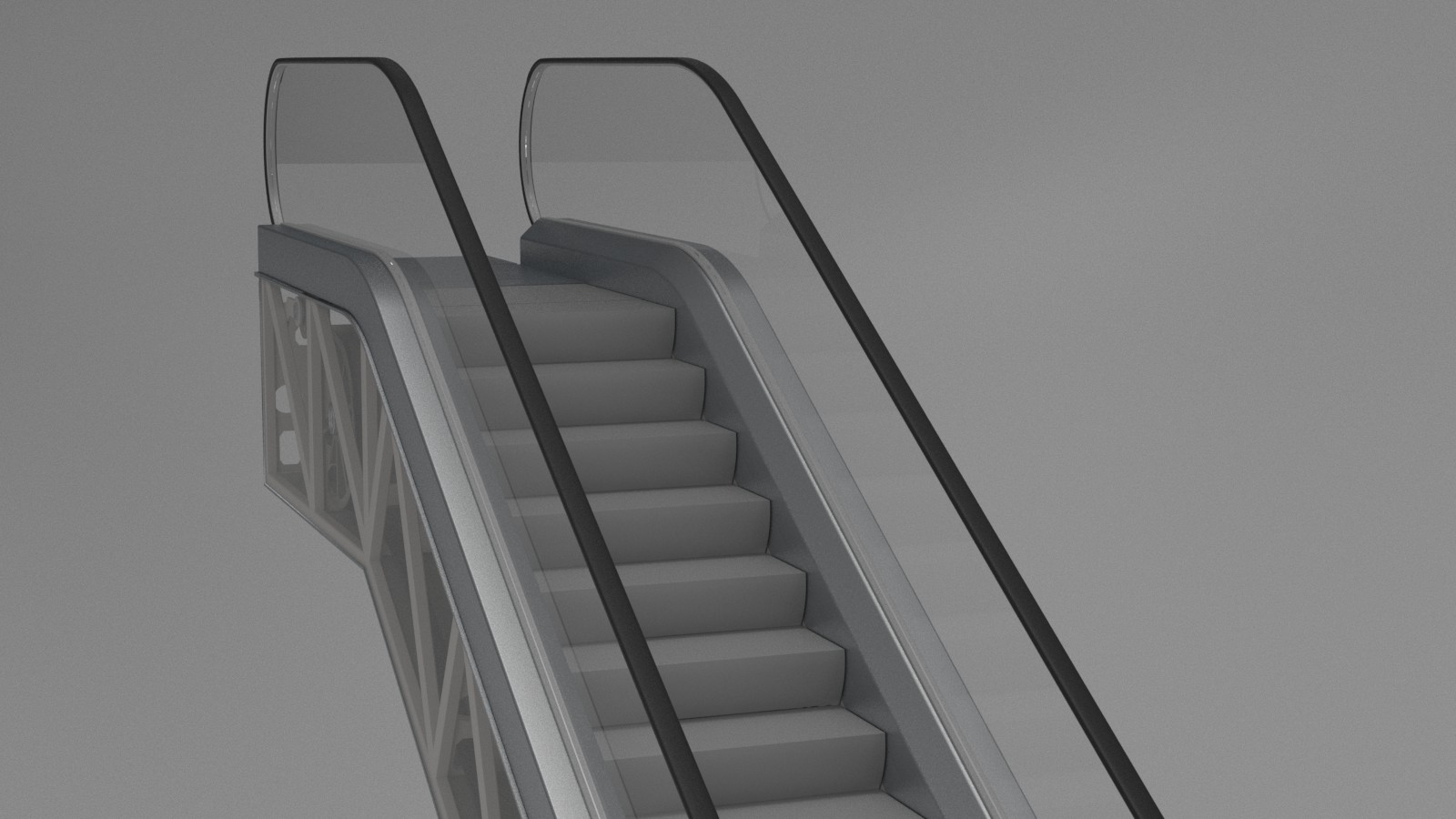 escalator building 3d model