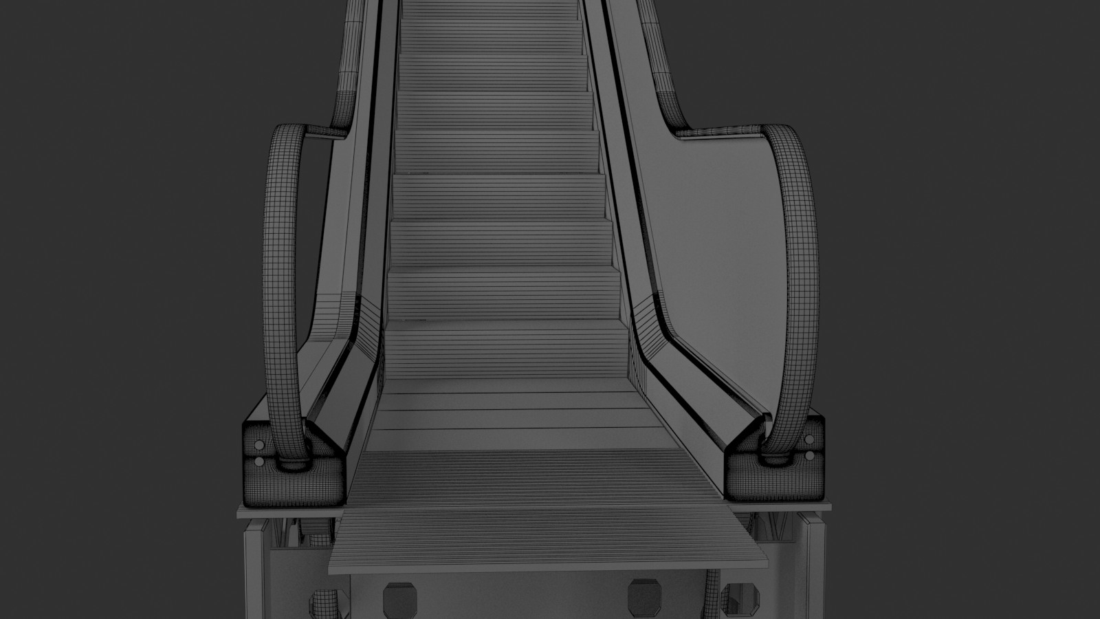 escalator building 3d model