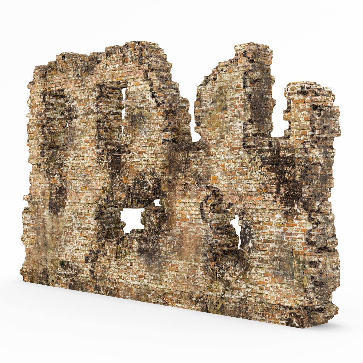 3d wall ruins