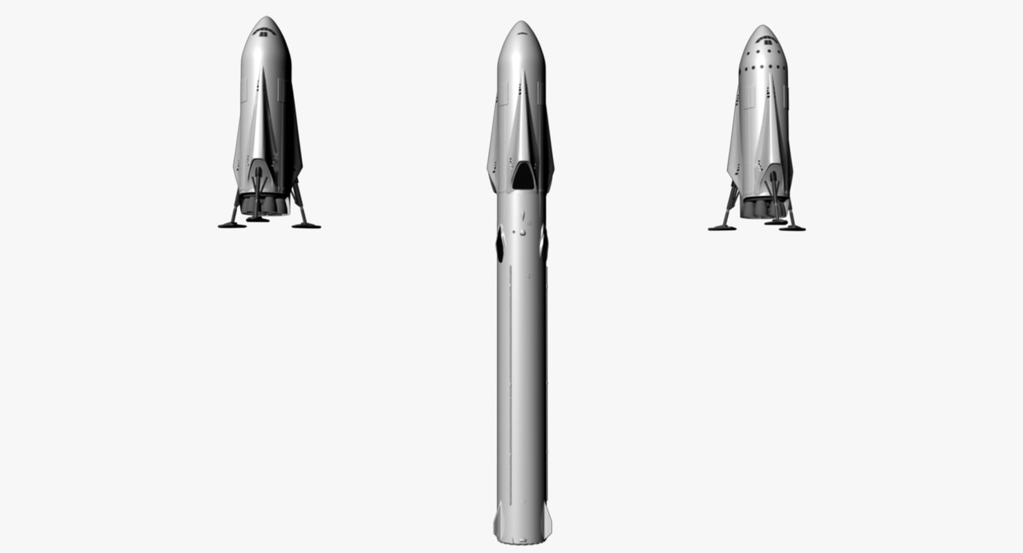 3d rocket mars model