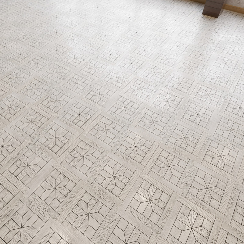 3d model modular parquet flooring oak