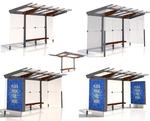 Bus Stop Enclosure 3D Models for Download | TurboSquid