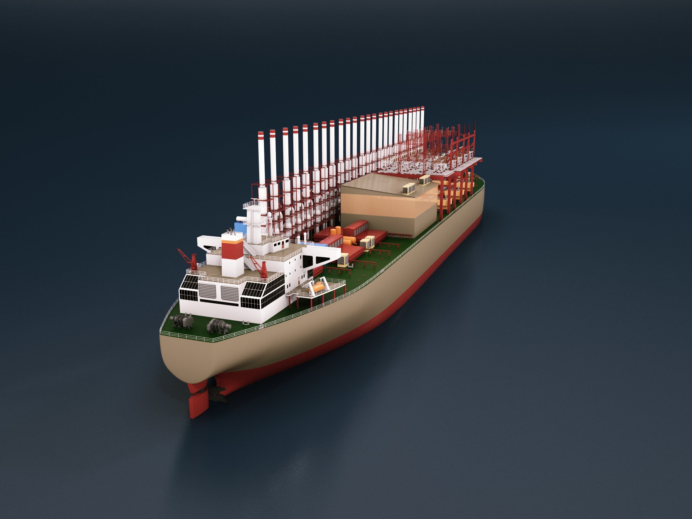 electric power ship c4d