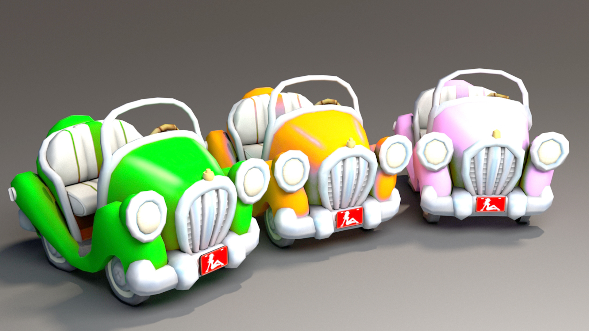 3d toon cars model