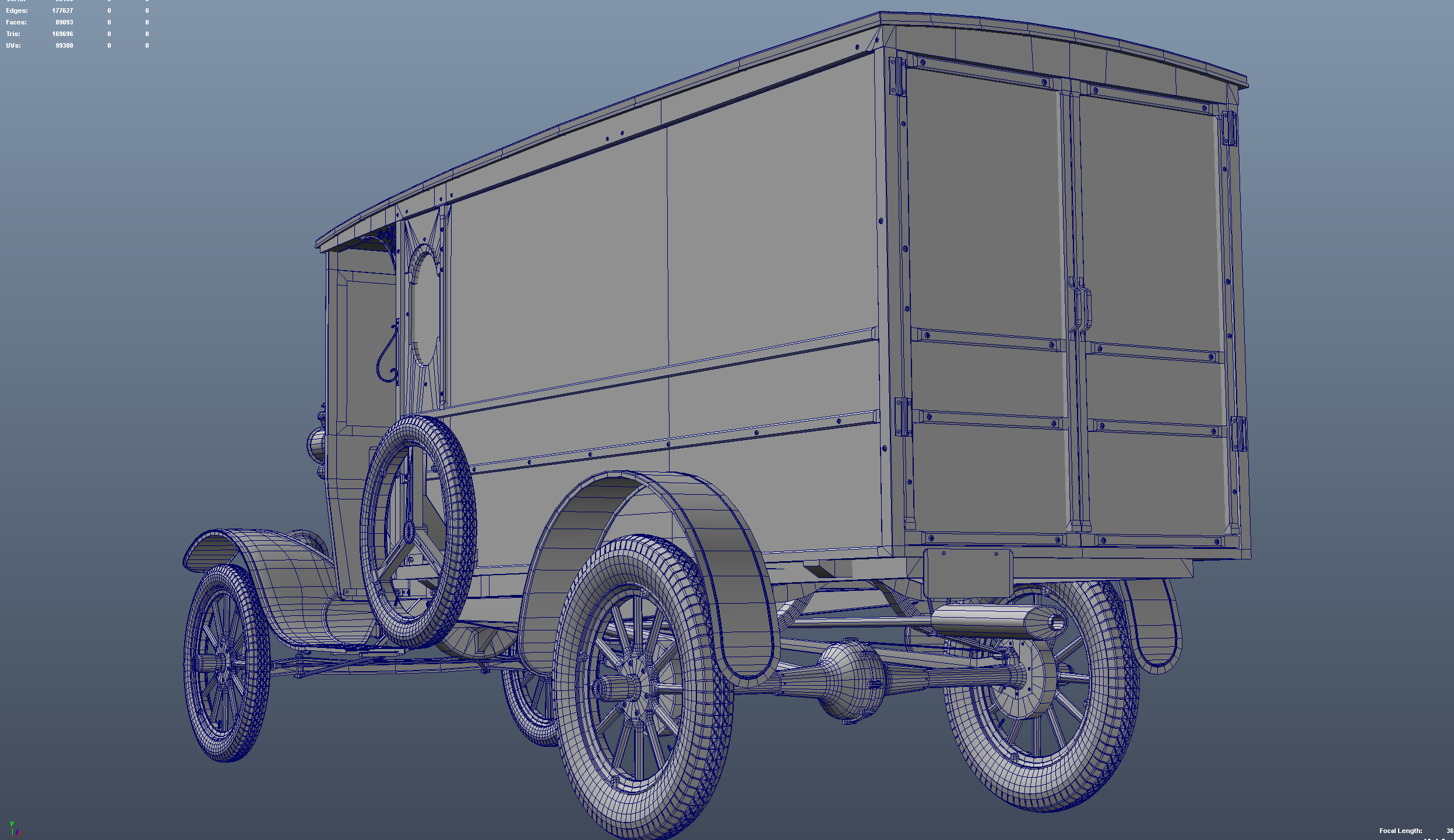 3d model t truck modeled