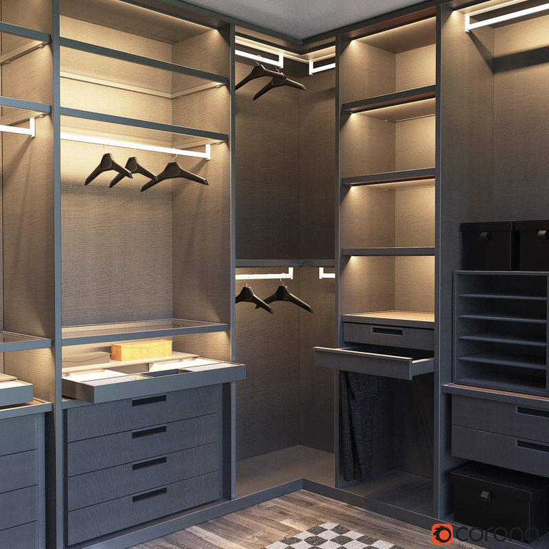 senzafine walk-in closet poliform max