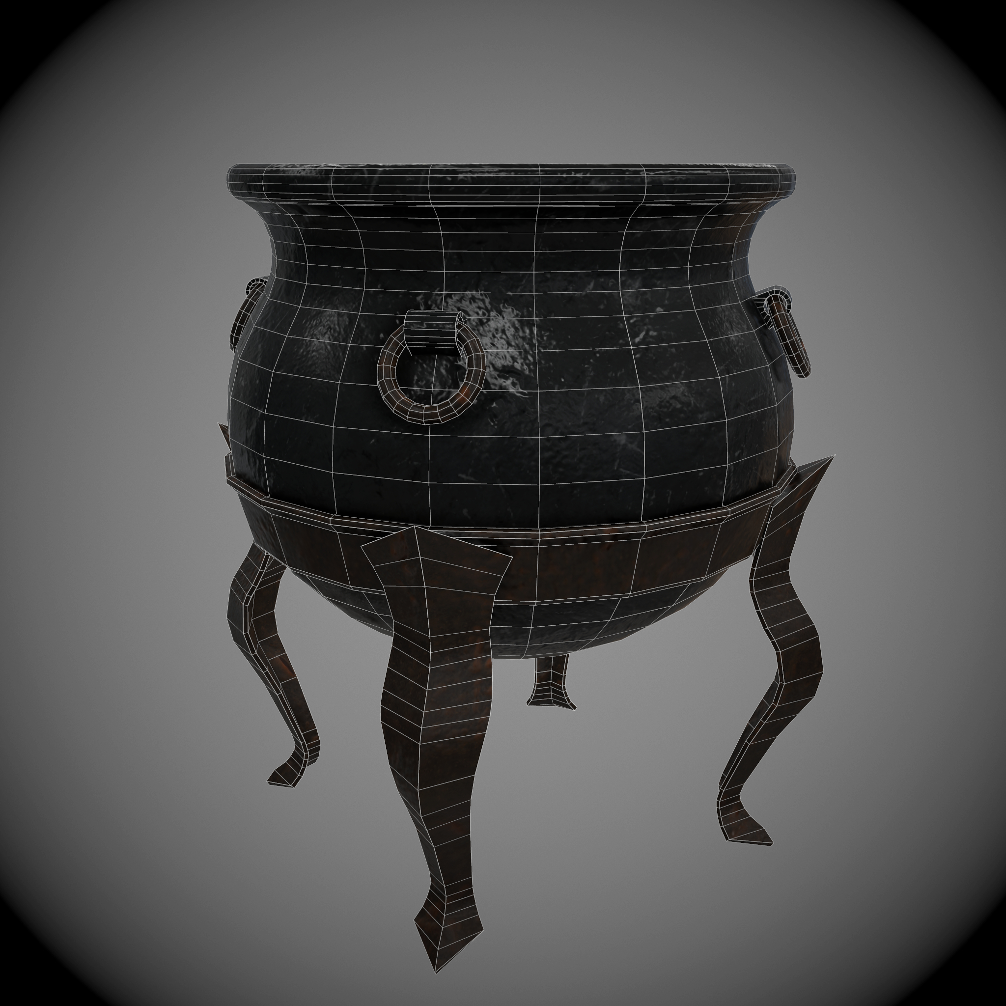 3d witch cauldron model