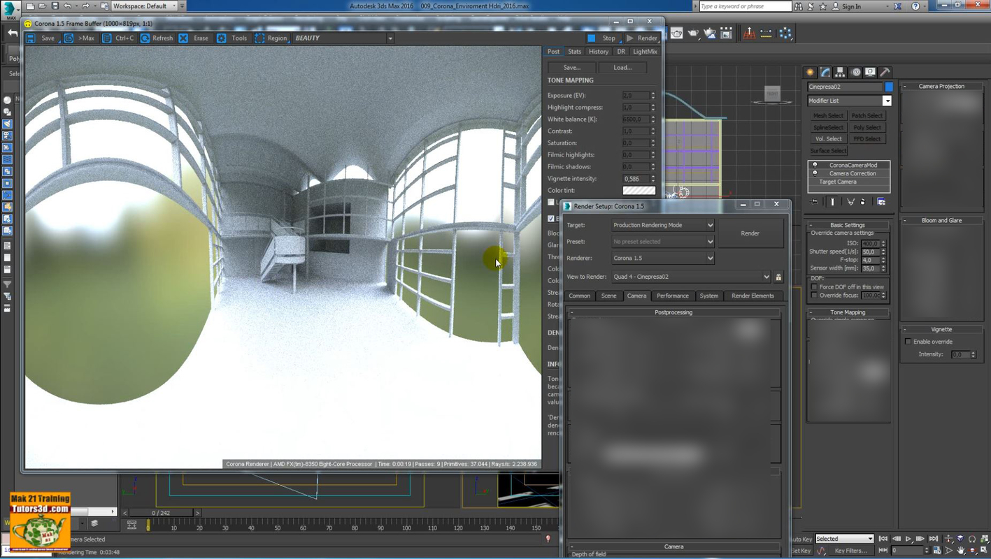 Training Corona rendering max