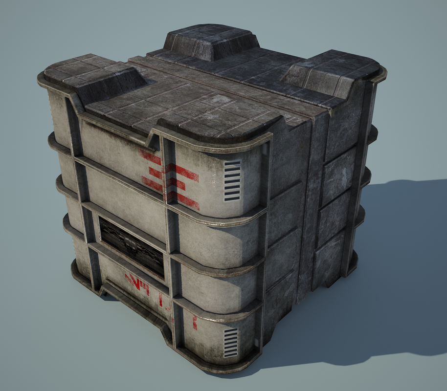 3d ready star wars crates model