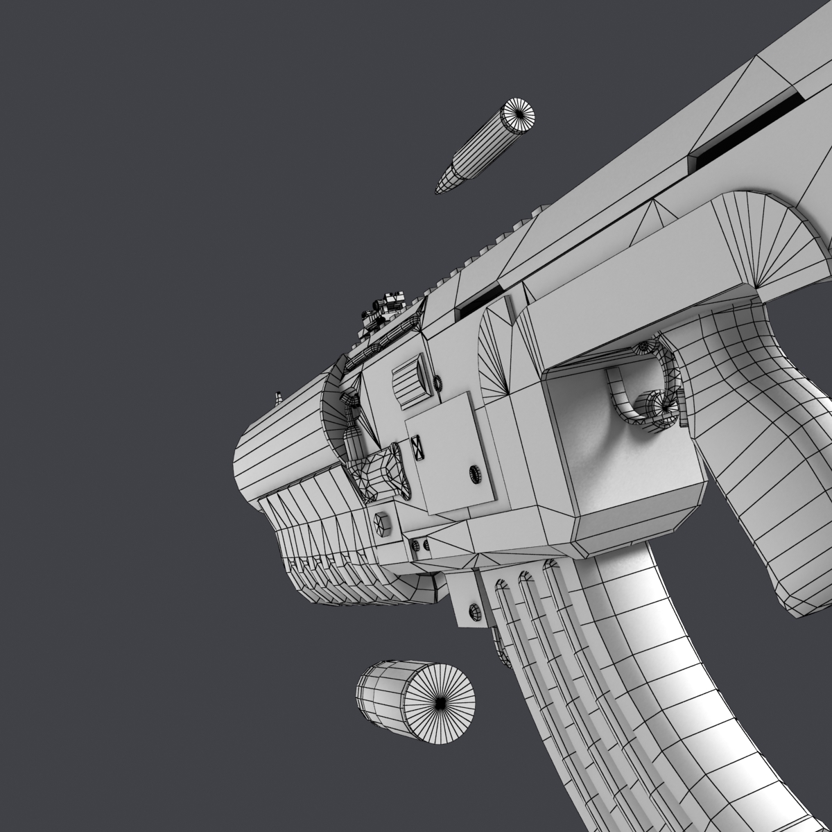 3d model sci-fi rifle