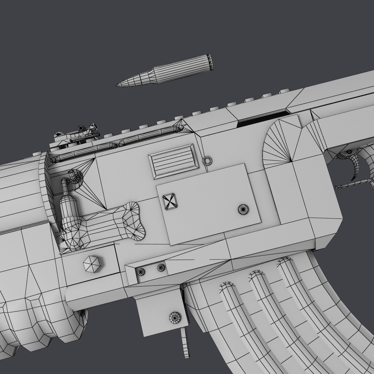 3d model sci-fi rifle