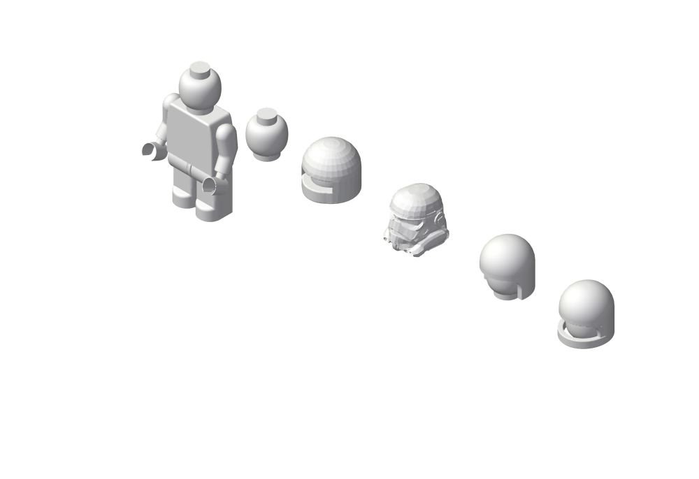 lego helmets 3d max
