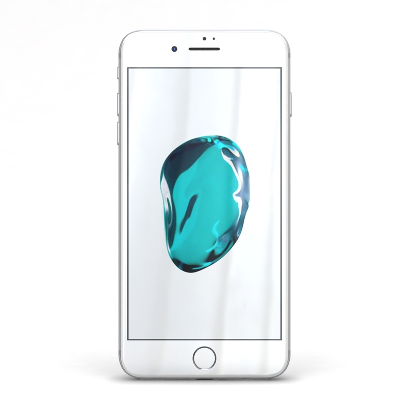 3d apple iphone 7 silver model
