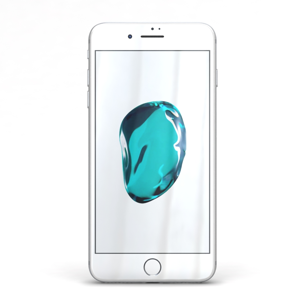 3d apple iphone 7 silver model