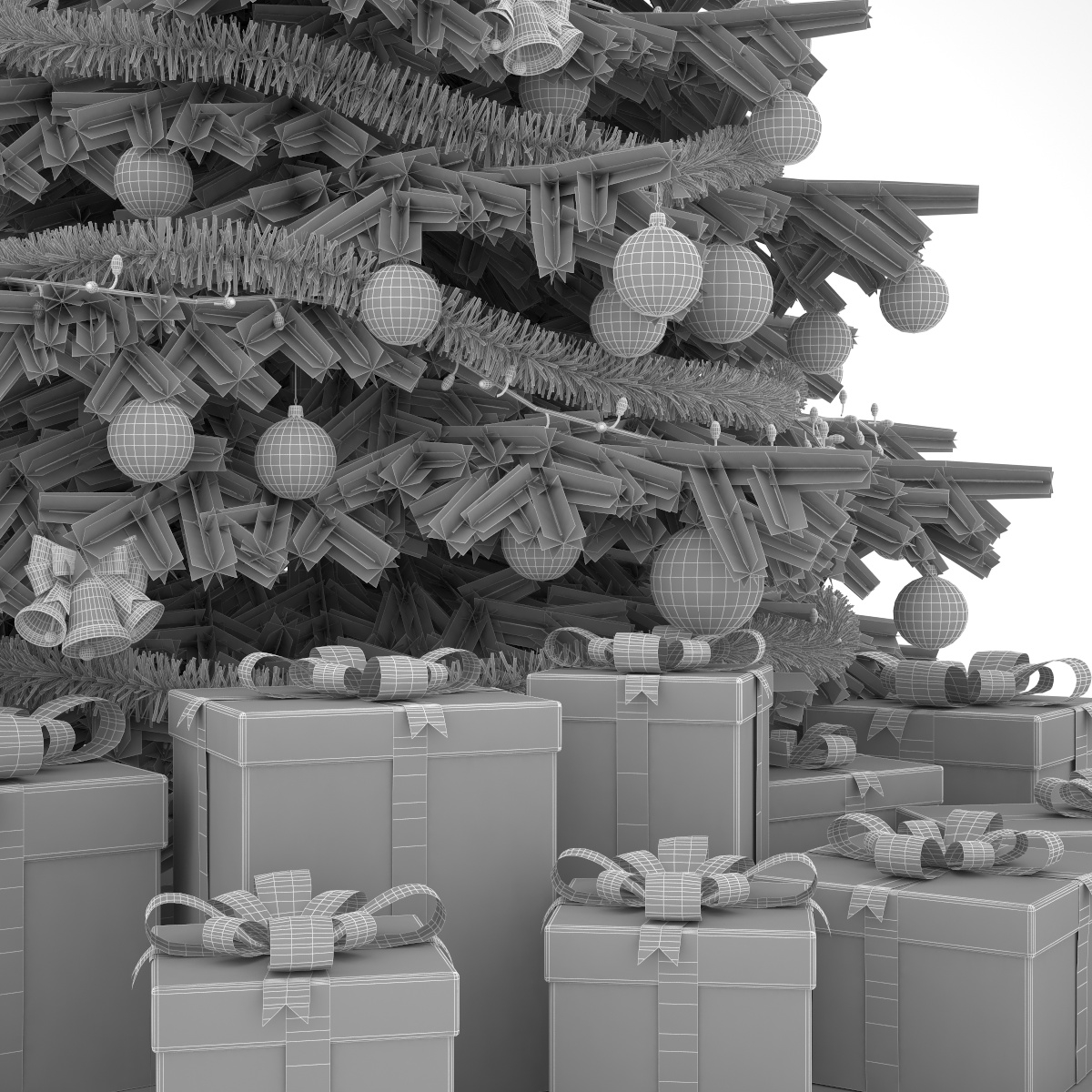 3d christmas tree model